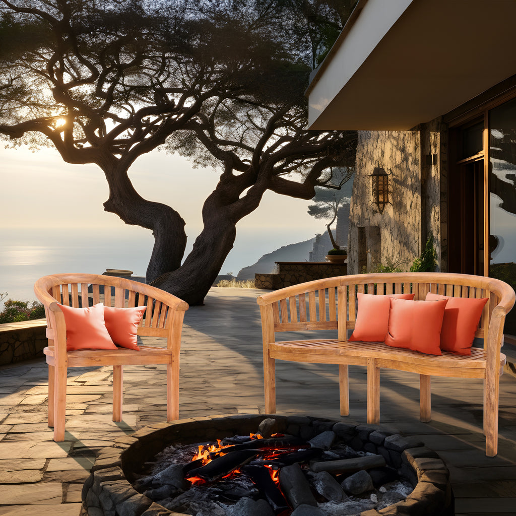 Teak Wood Peanut Double Bench by Chic Teak only $993.85