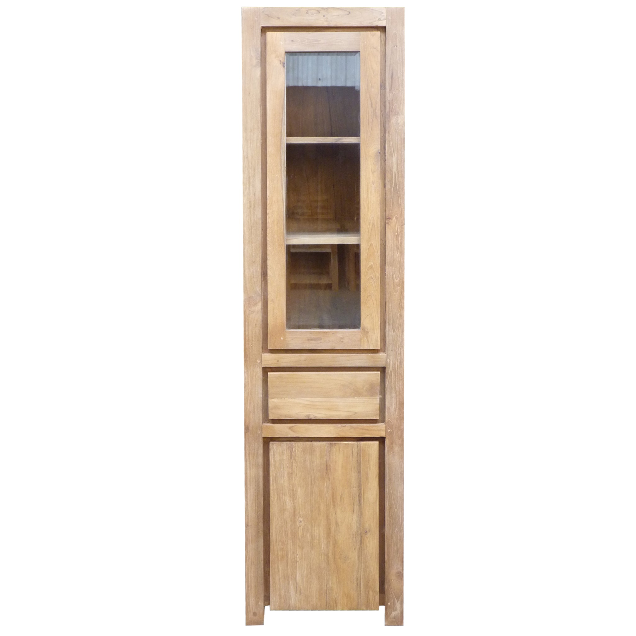 Recycled Teak Wood Singola Vertical Bathroom Linen Cabinet by Chic Teak ...