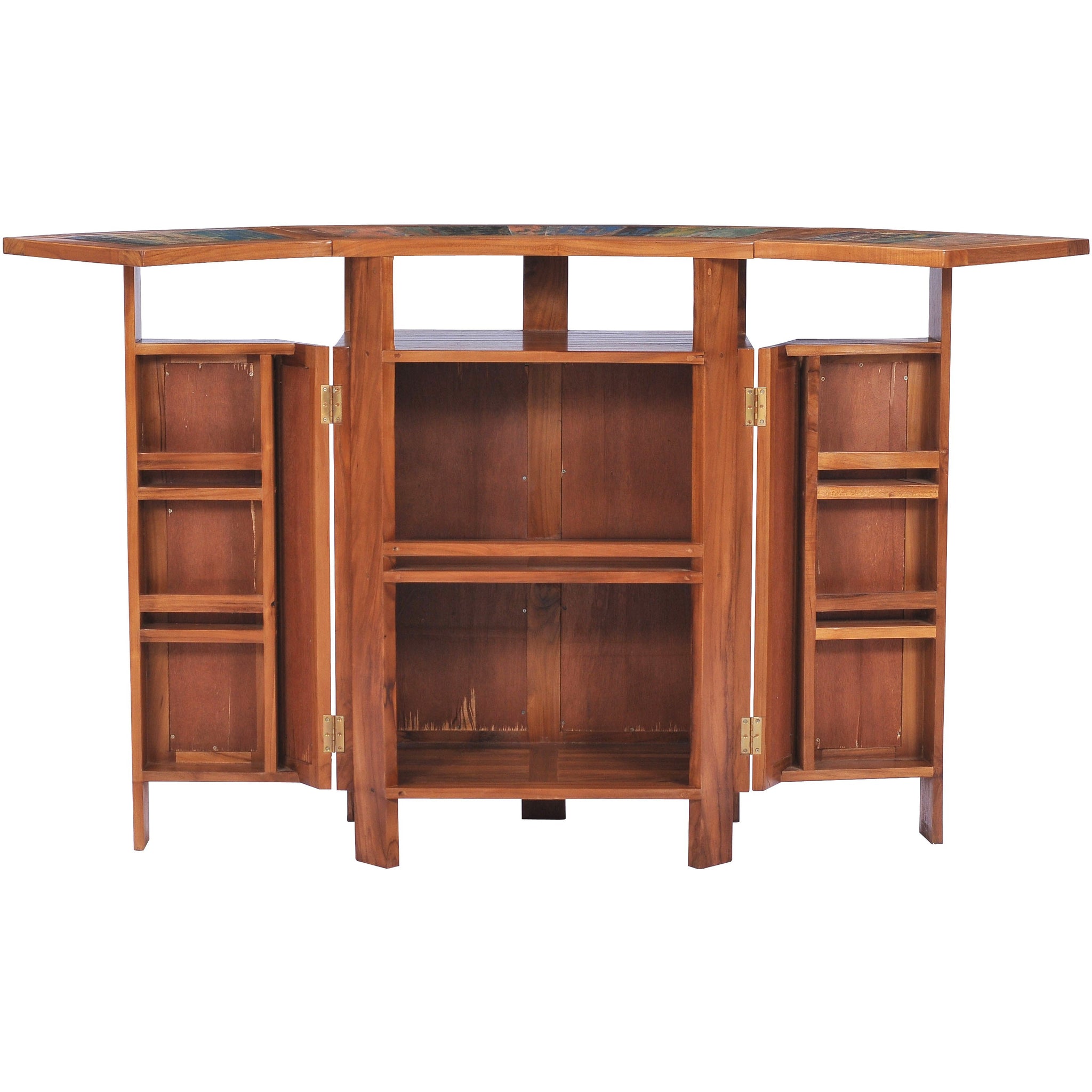 Marina Del Rey Folding Freestanding Bar, Made From Recycled Teak Wood ...