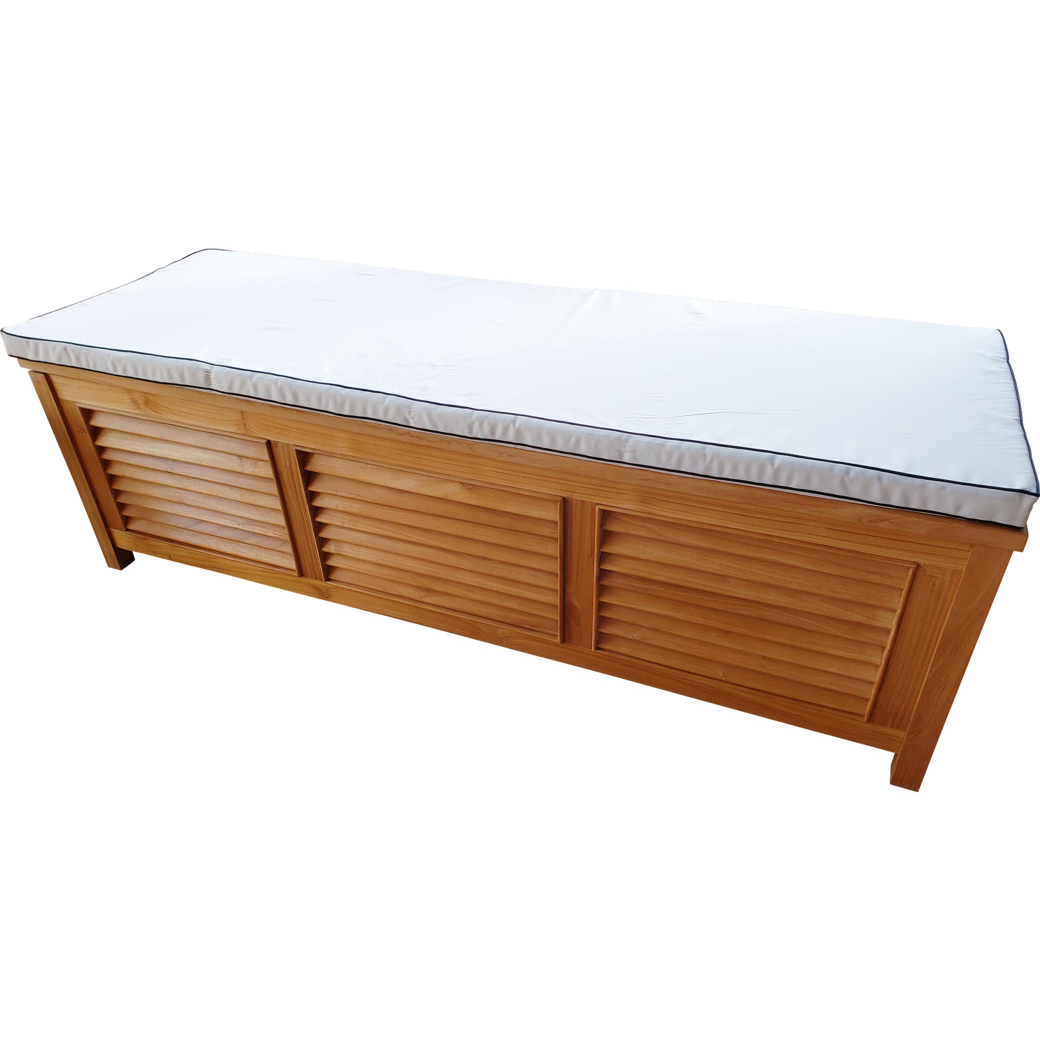 Teak Wood Manhattan Pool and Deck Storage Cushion Box by Chic Teak only ...