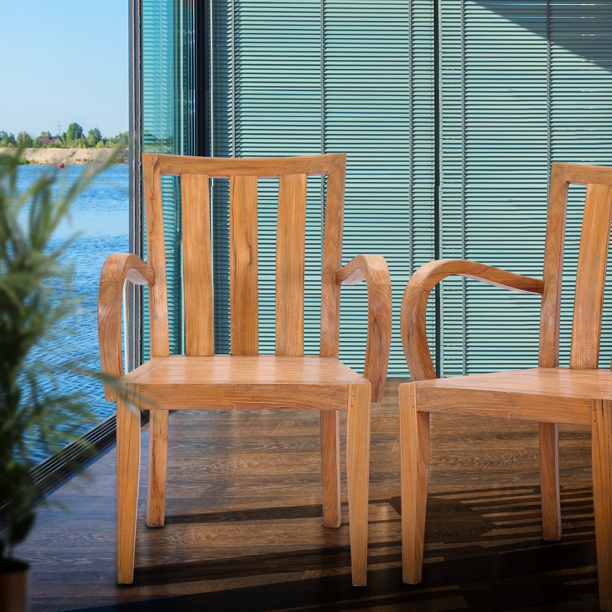 Teak Wood Boston Arm Chair by Chic Teak only $441.89