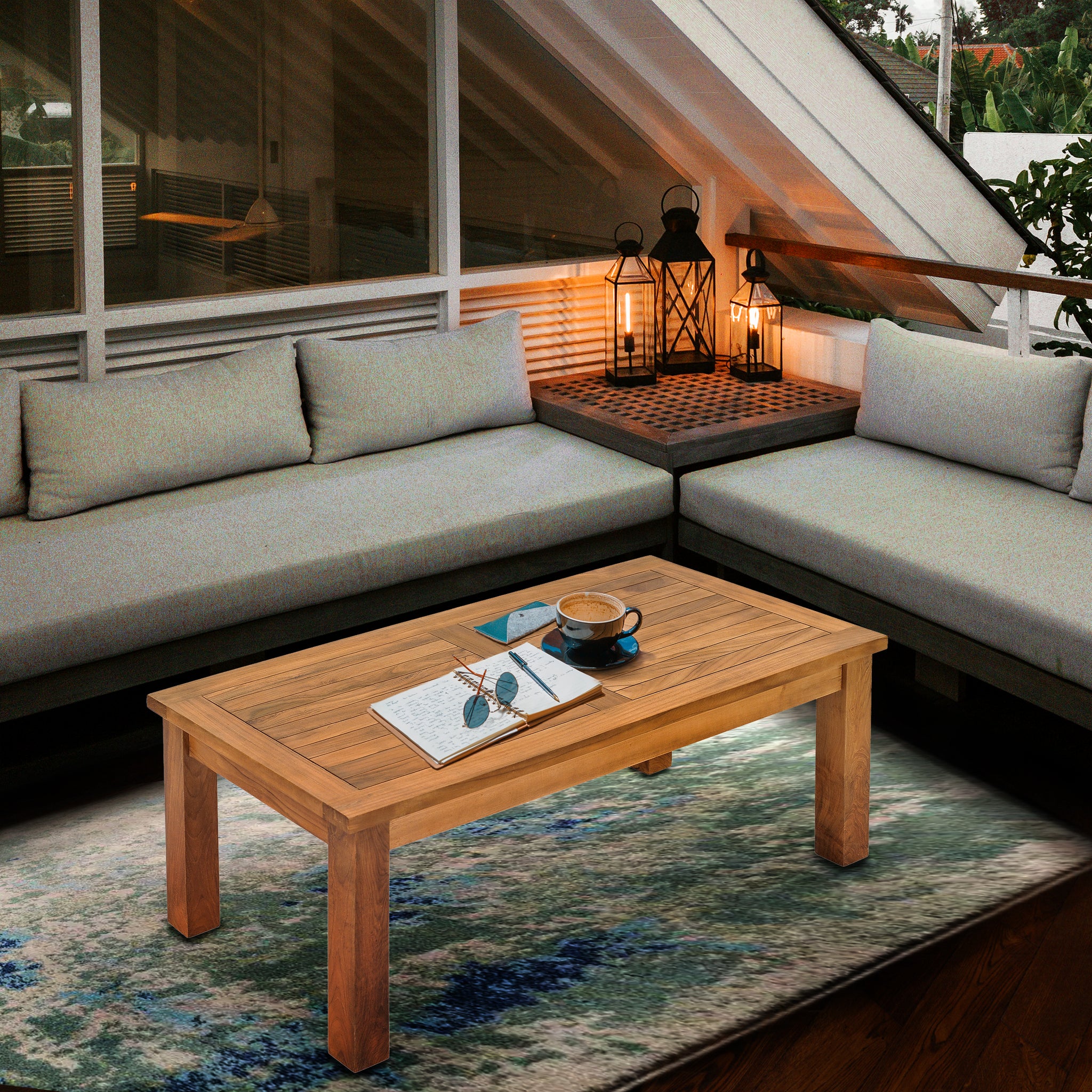 Teak Wood San Diego Rectangular Coffee Table by Chic Teak only $506.46