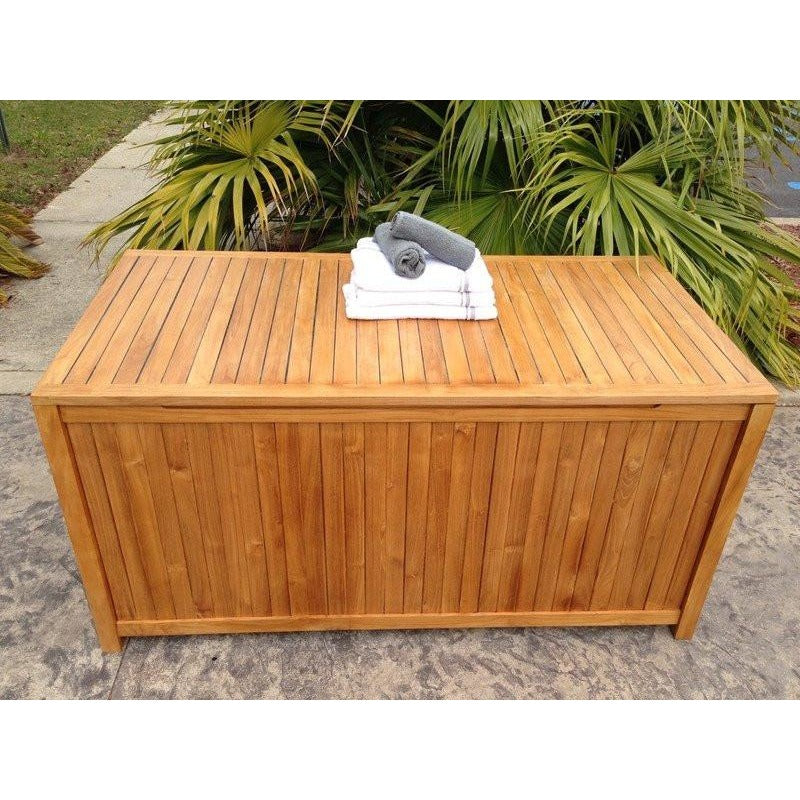 Teak Wood Santa Barbara Pool and Deck Storage Cushion Box by Chic Teak ...