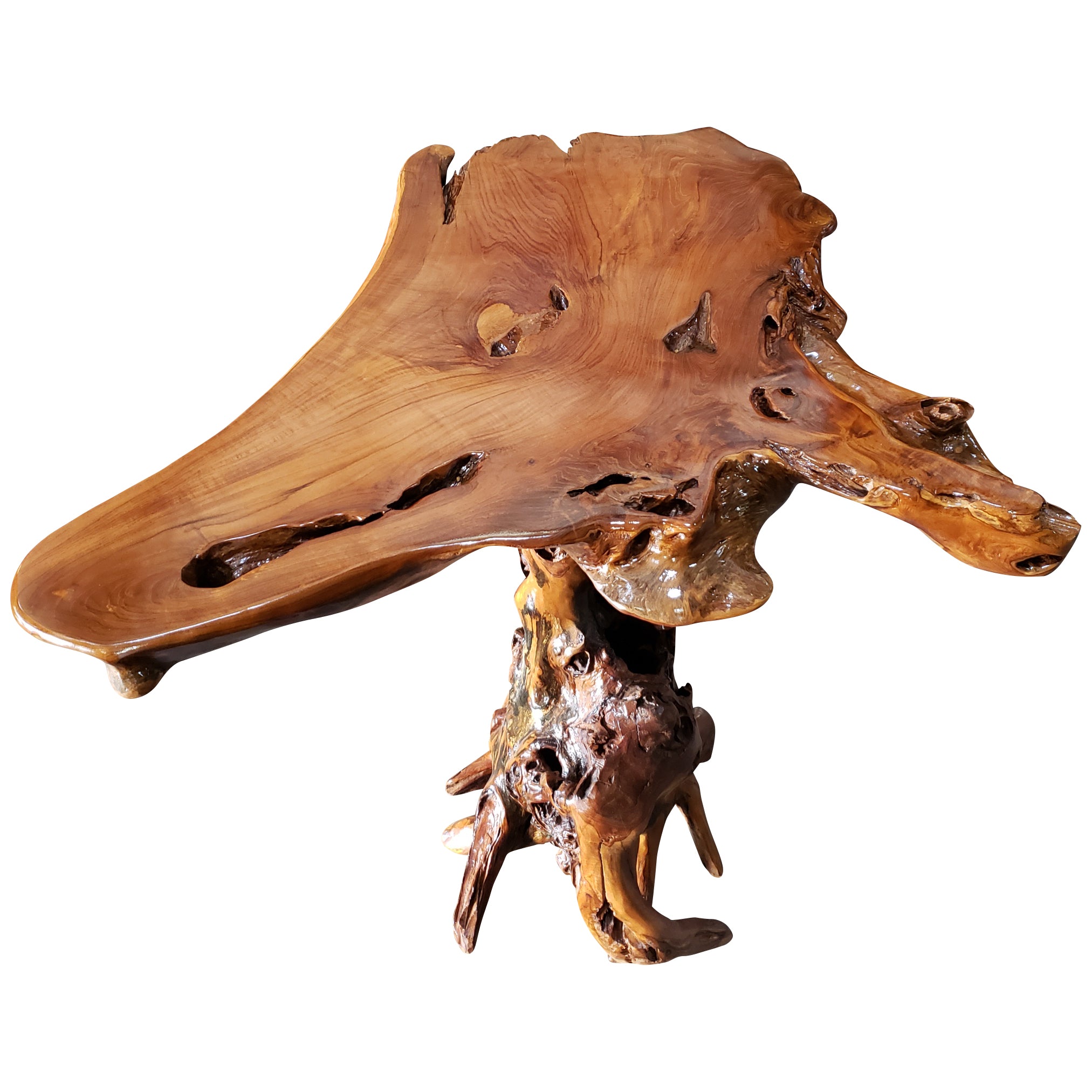 Teak Wood Slab Rustic Bar Table by Chic Teak only $1,297.62