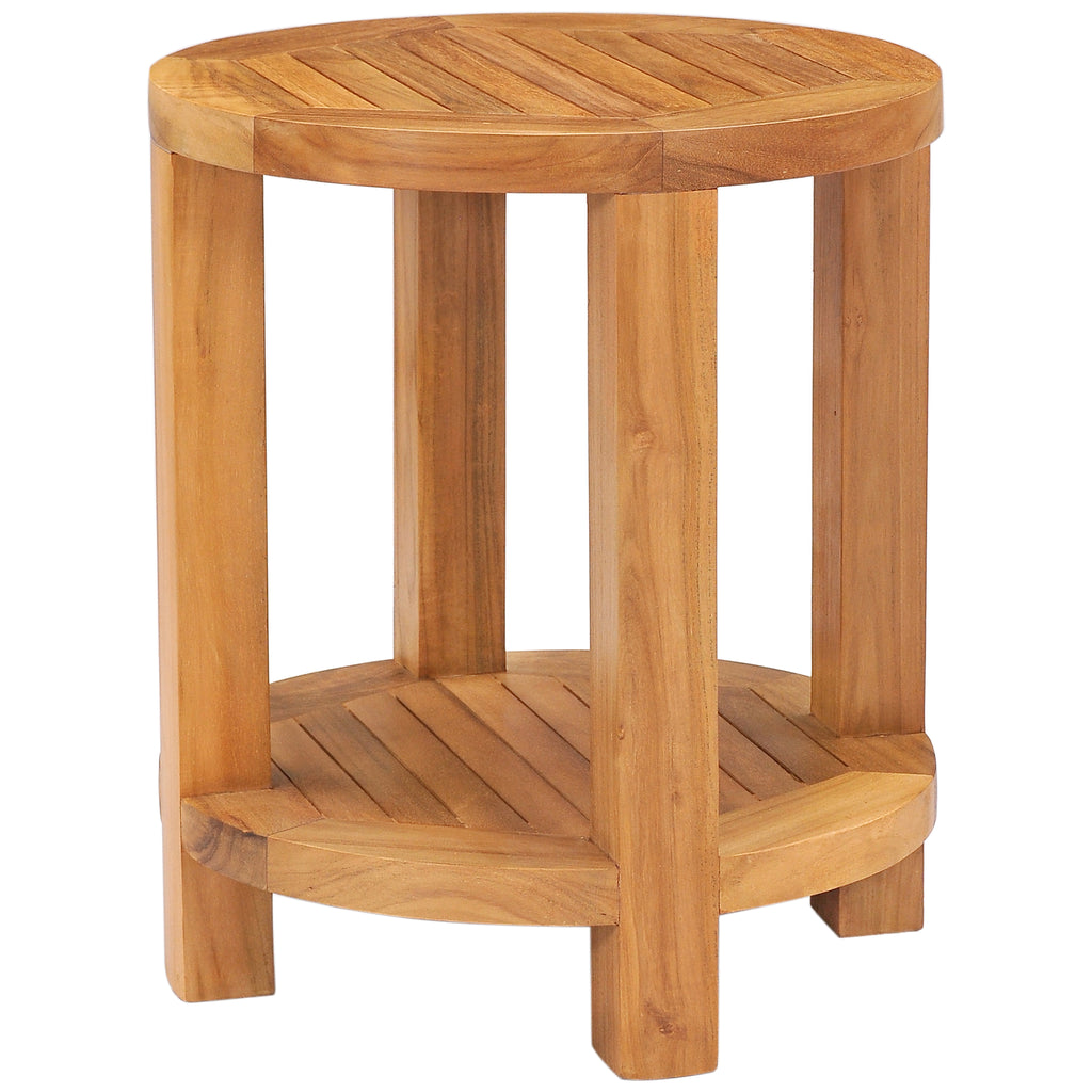 Teak Wood Tundra Round Patio Side Table by Chic Teak only $180.92