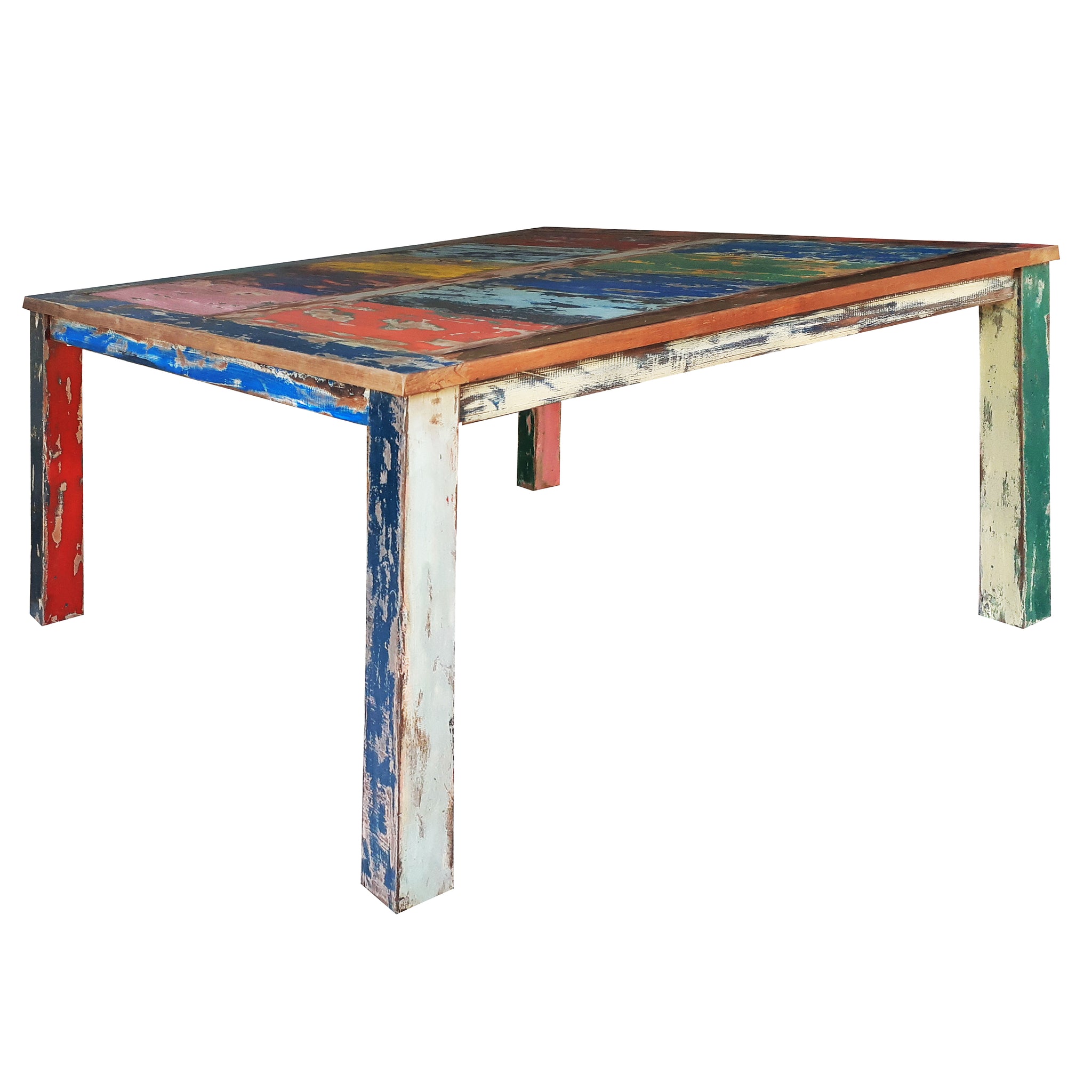 Marina del Rey Square Dining Table made from Recycled Teak Wood Boats ...